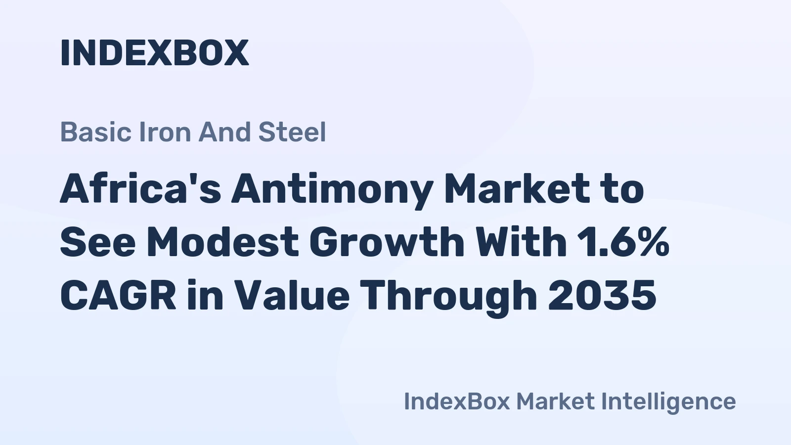 Africa's Antimony Market to See Modest Growth With 1.6% CAGR in Value Through 2035