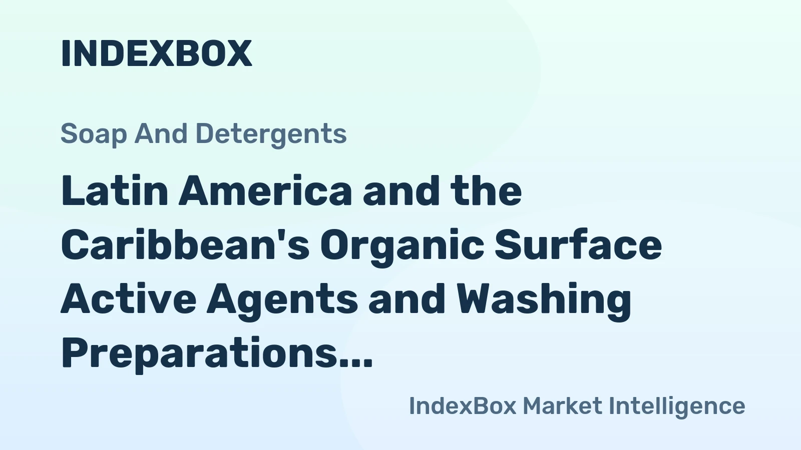 Latin America and the Caribbean's Organic Surface Active Agents and Washing Preparations Market Poised for Steady Growth with CAGR of +1.1%
