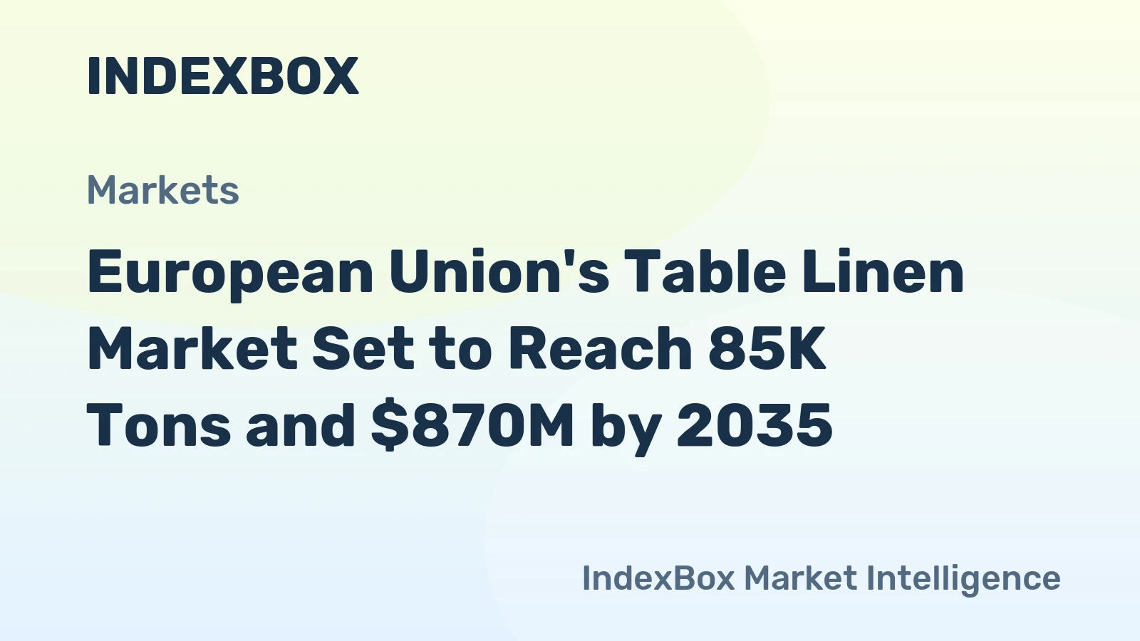 European Union's Table Linen Market Set to Reach 85K Tons and $870M by 2035
