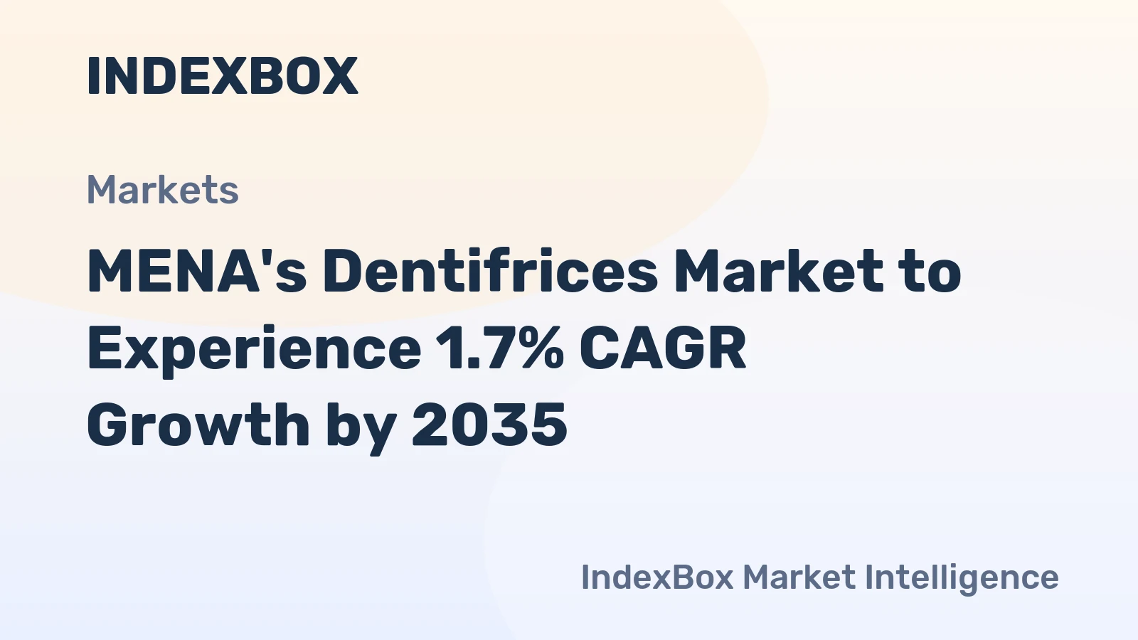 MENA's Dentifrices Market to Experience 1.7% CAGR Growth by 2035