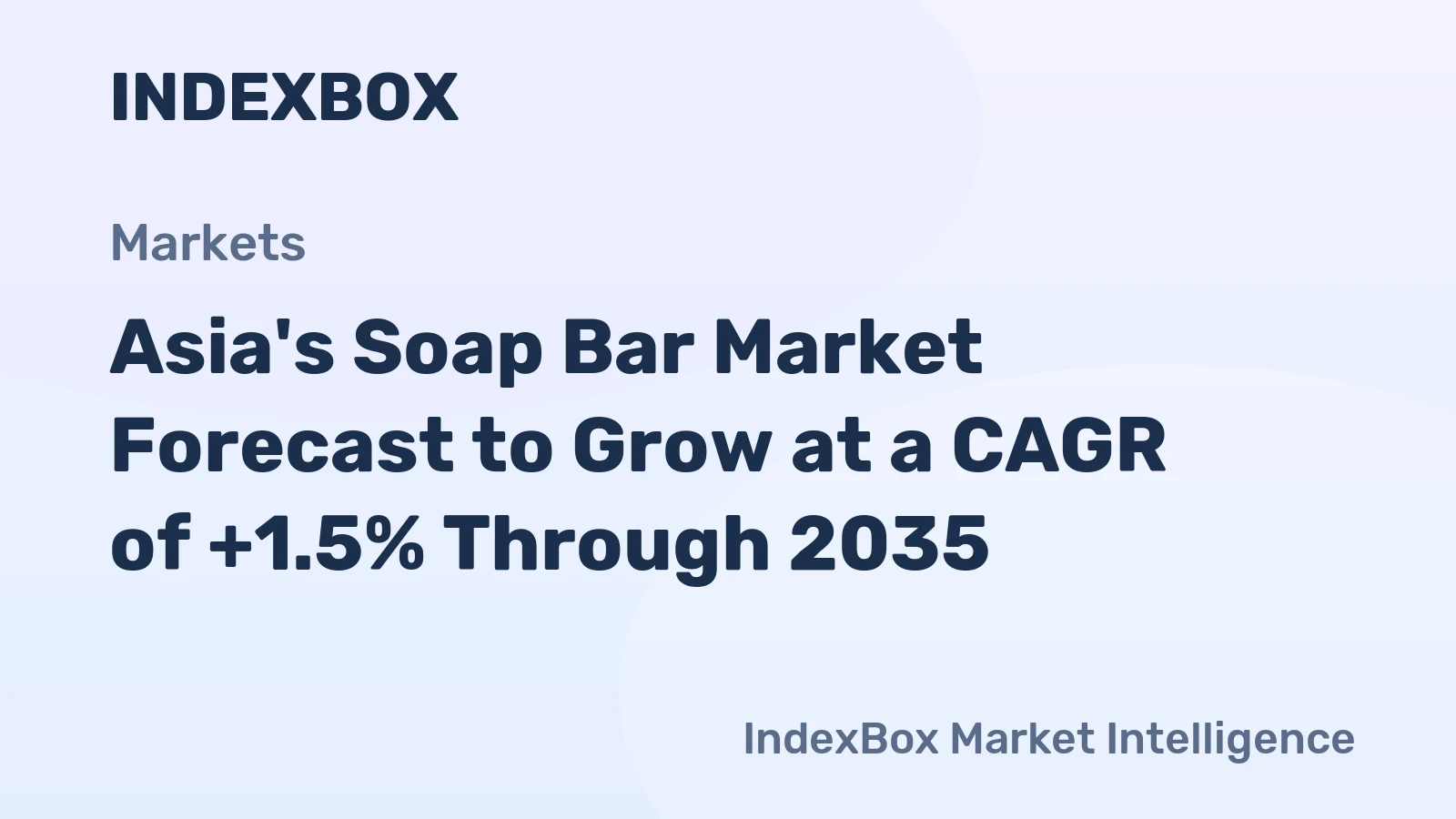 Asia's Soap Bar Market Forecast to Grow at a CAGR of +1.5% Through 2035