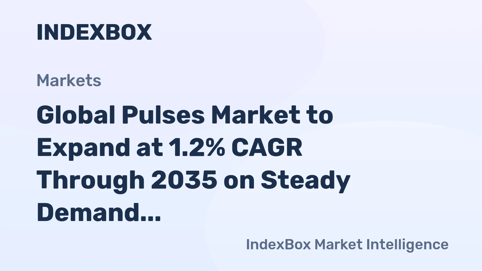 Global Pulses Market to Expand at 1.2% CAGR Through 2035 on Steady Demand