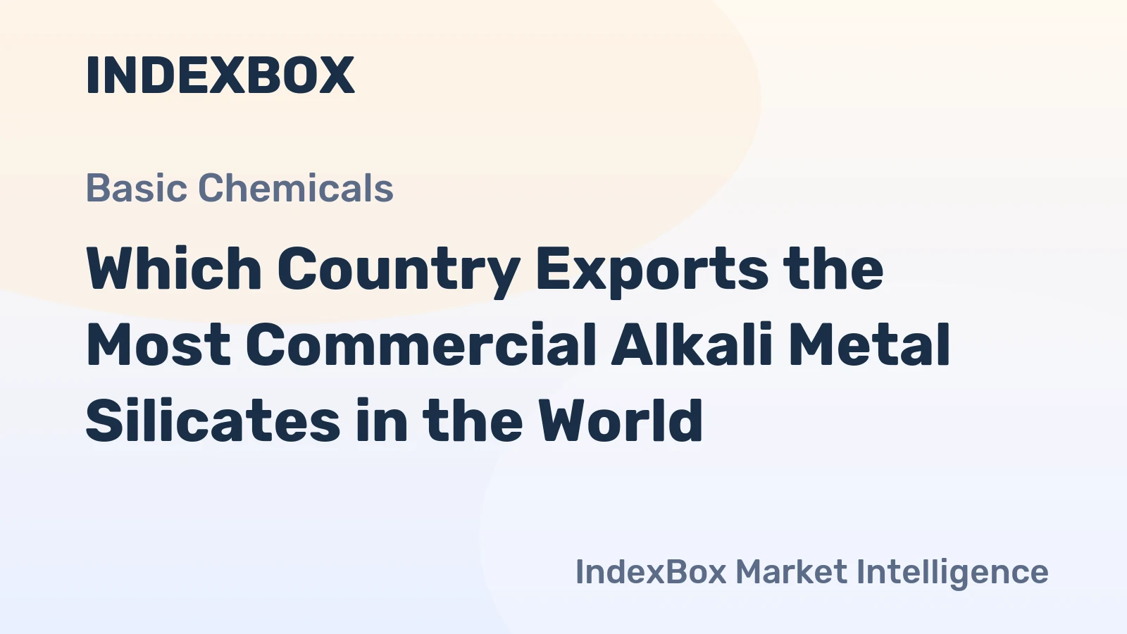 Which Country Exports the Most Commercial Alkali Metal Silicates in the World?