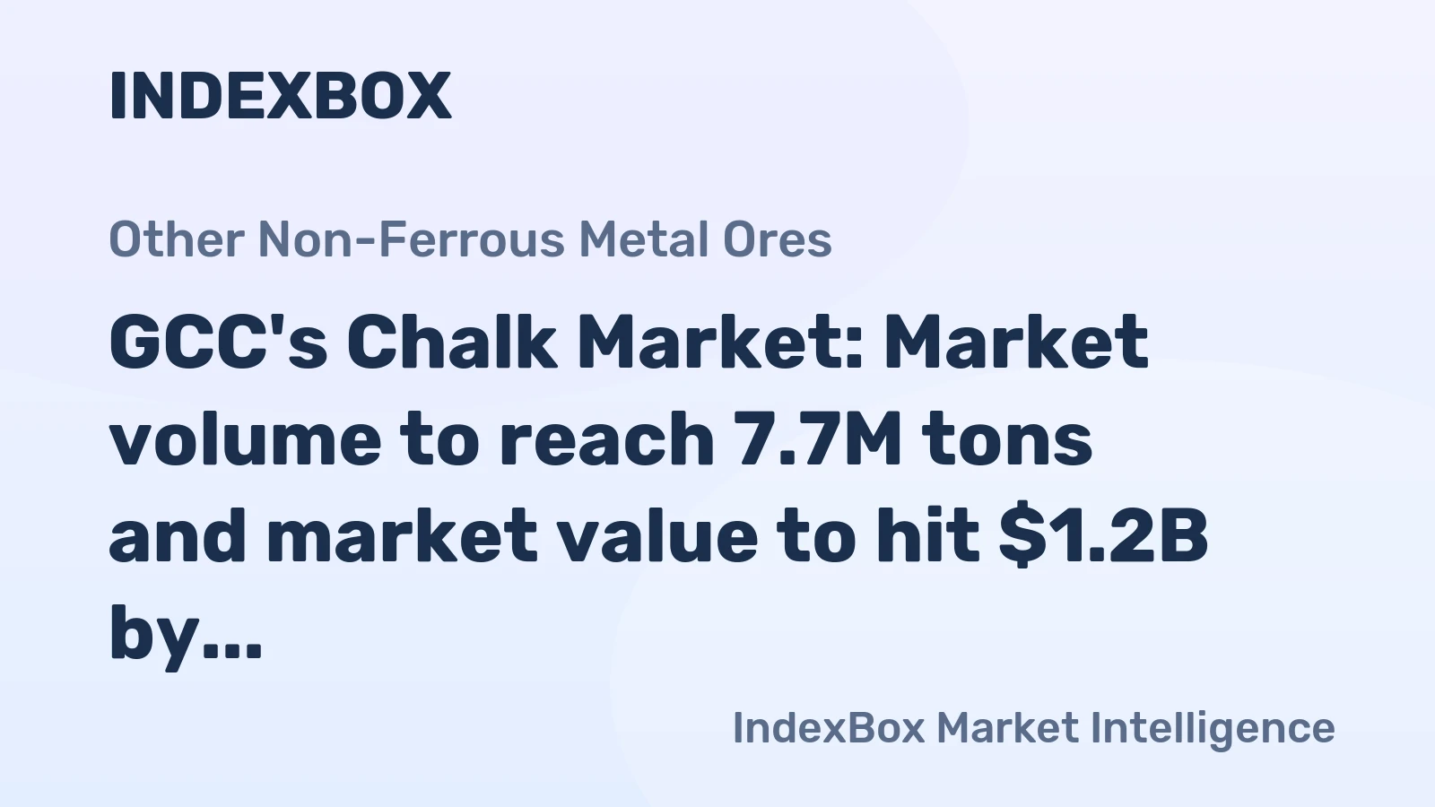 GCC's Chalk Market: Market volume to reach 7.7M tons and market value to hit $1.2B by 2035