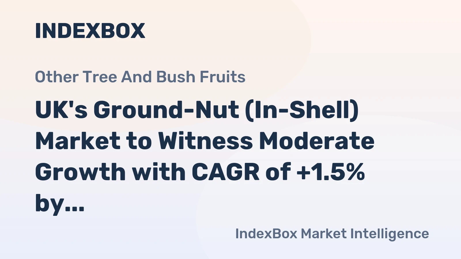 UK's Ground-Nut (In-Shell) Market to Witness Moderate Growth with CAGR of +1.5% by 2035