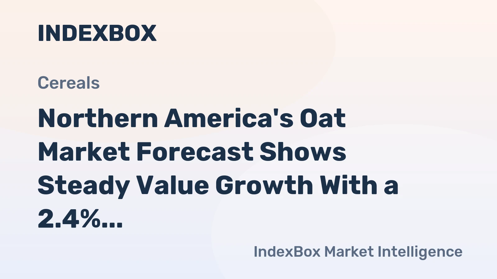 Northern America's Oat Market Forecast Shows Steady Value Growth With a 2.4% CAGR Through 2035