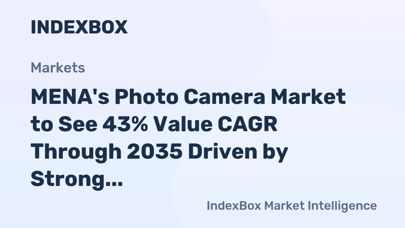 MENA's Photo Camera Market to See 43% Value CAGR Through 2035 Driven by Strong Demand