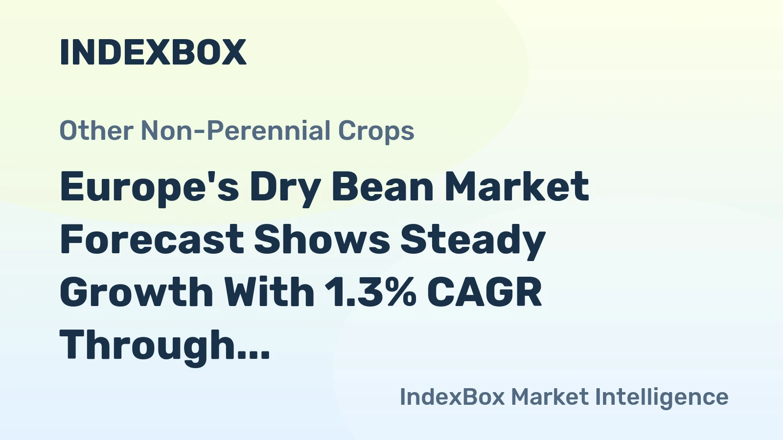Europe's Dry Bean Market Forecast Shows Steady Growth With 1.3% CAGR Through 2035