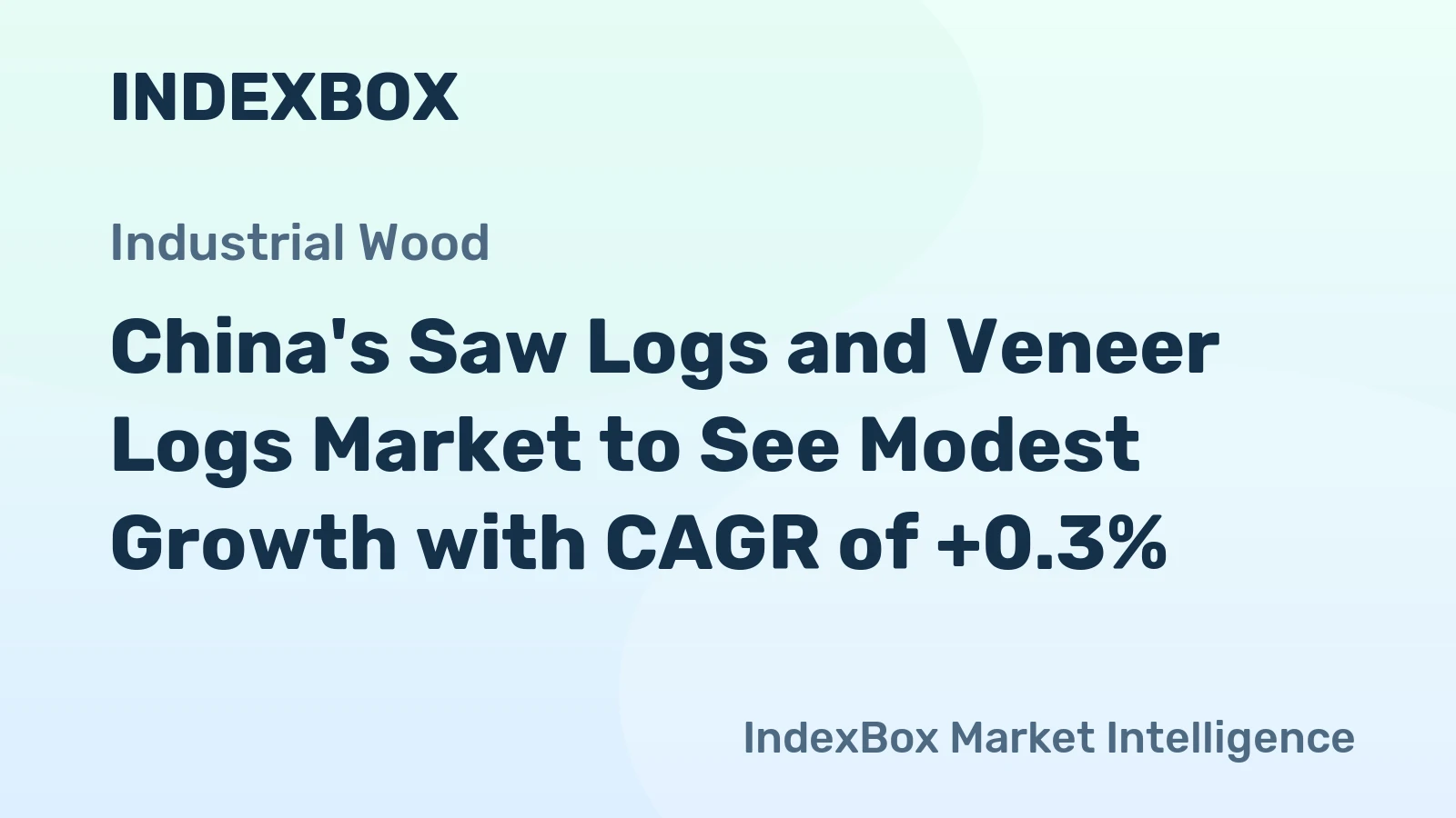 China's Saw Logs and Veneer Logs Market to See Modest Growth with CAGR of +0.3%