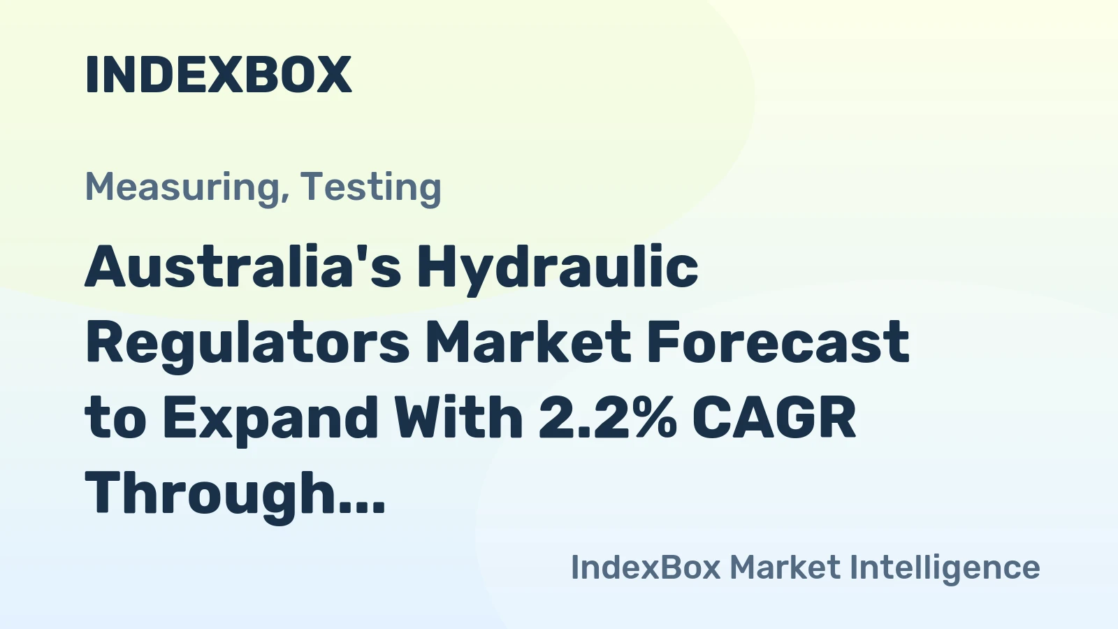 Australia's Hydraulic Regulators Market Forecast to Expand With 2.2% CAGR Through 2035