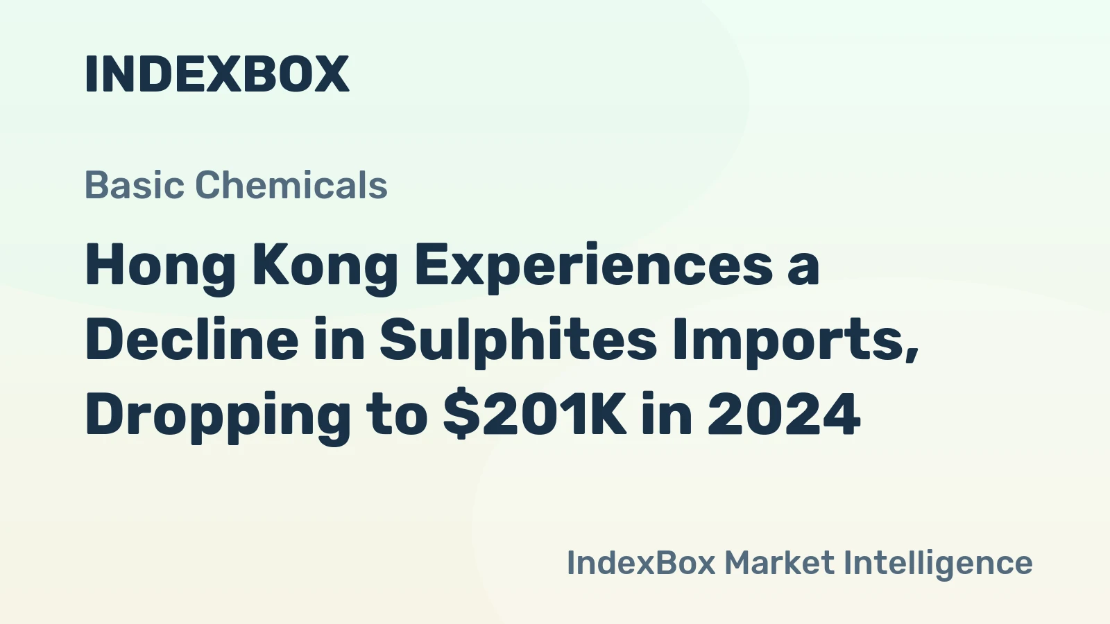 Hong Kong Experiences a Decline in Sulphites Imports, Dropping to $201K in 2024
