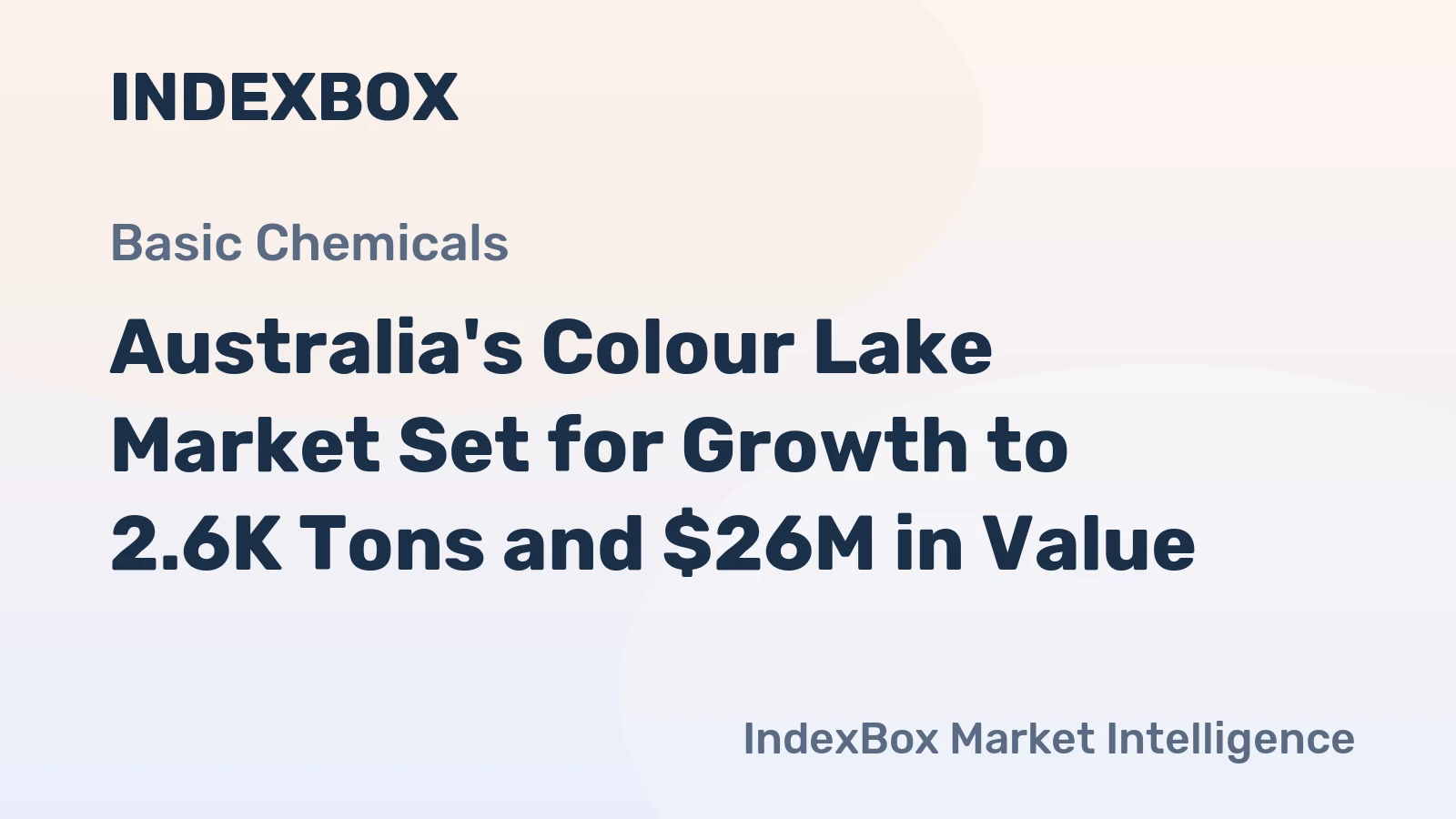 Australia's Colour Lake Market Set for Growth to 2.6K Tons and $26M in Value