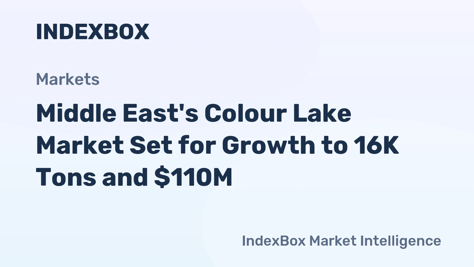 Middle East's Colour Lake Market Set for Growth to 16K Tons and $110M