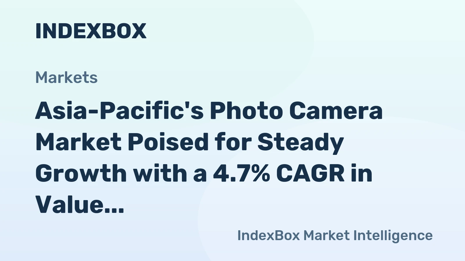 Asia-Pacific's Photo Camera Market Poised for Steady Growth with a 4.7% CAGR in Value