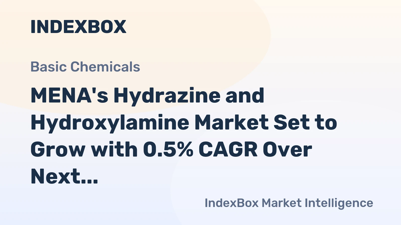 MENA's Hydrazine and Hydroxylamine Market Set to Grow with 0.5% CAGR Over Next Decade