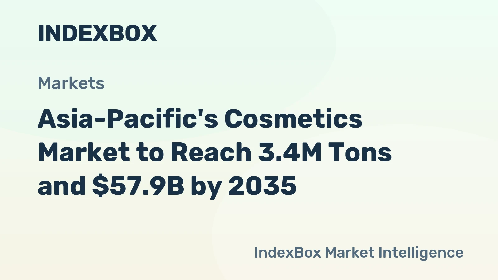 Asia-Pacific's Cosmetics Market to Reach 3.4M Tons and $57.9B by 2035