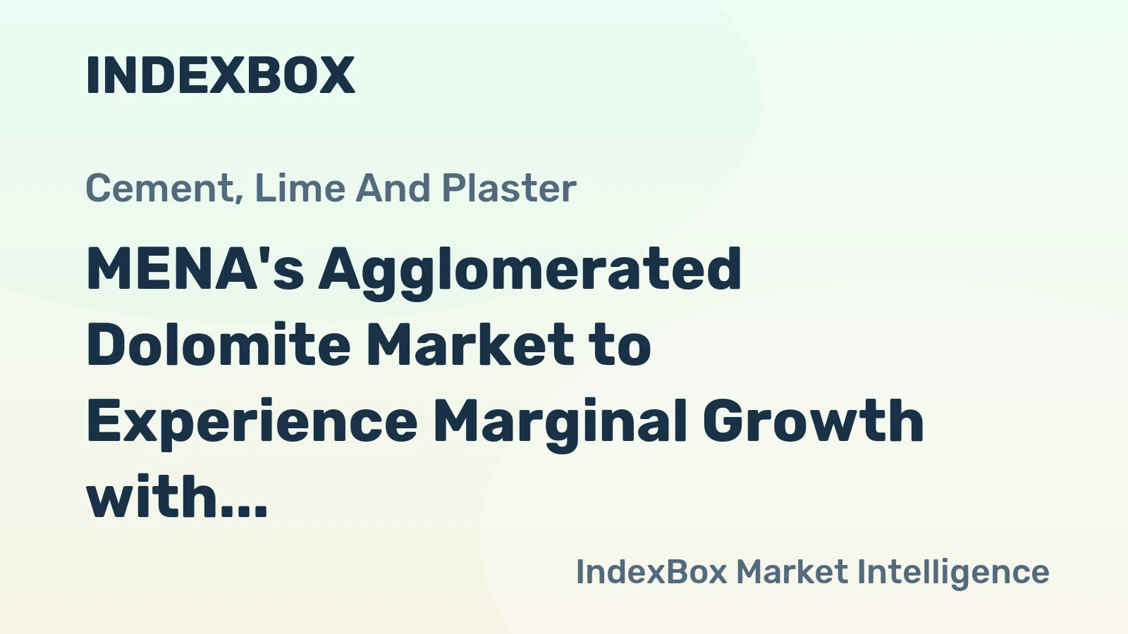 MENA's Agglomerated Dolomite Market to Experience Marginal Growth with +0.1% CAGR over the Next Decade