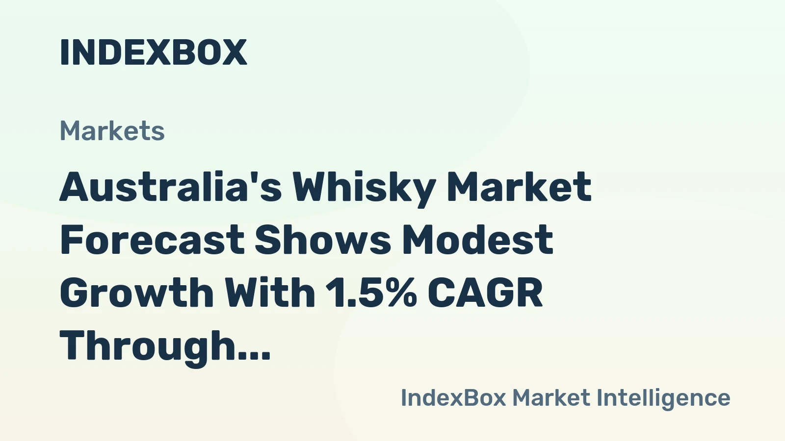 Australia's Whisky Market Forecast Shows Modest Growth With 1.5% CAGR Through 2035
