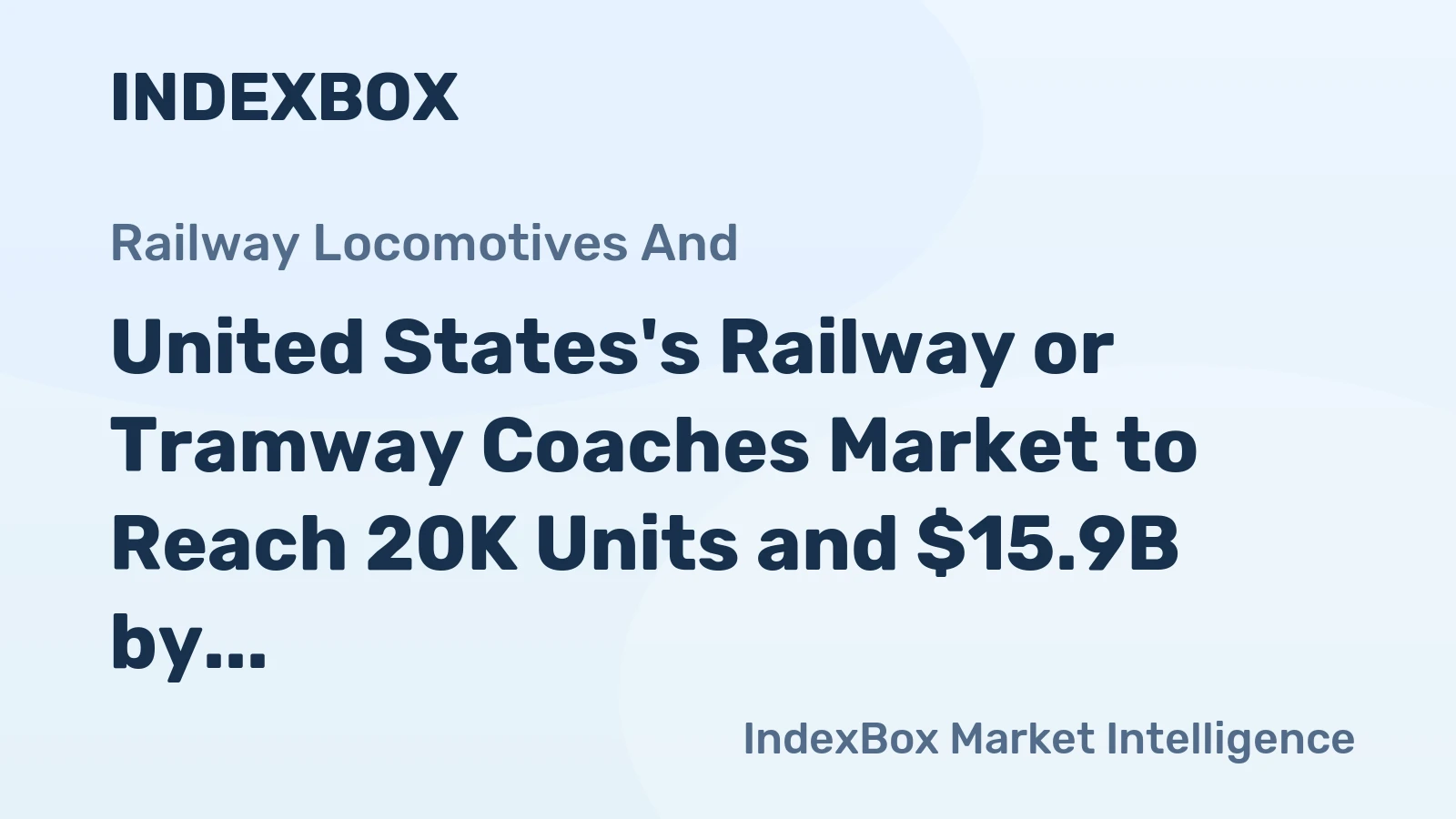 United States's Railway or Tramway Coaches Market to Reach 20K Units and $15.9B by 2035