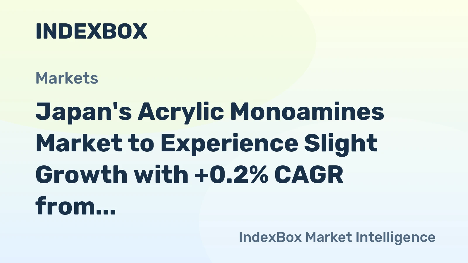 Japan's Acrylic Monoamines Market to Experience Slight Growth with +0.2% CAGR from 2024 to 2035