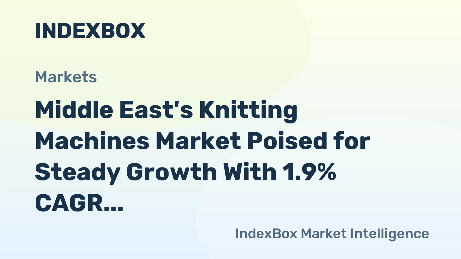 Middle East's Knitting Machines Market Poised for Steady Growth With 1.9% CAGR Through 2035