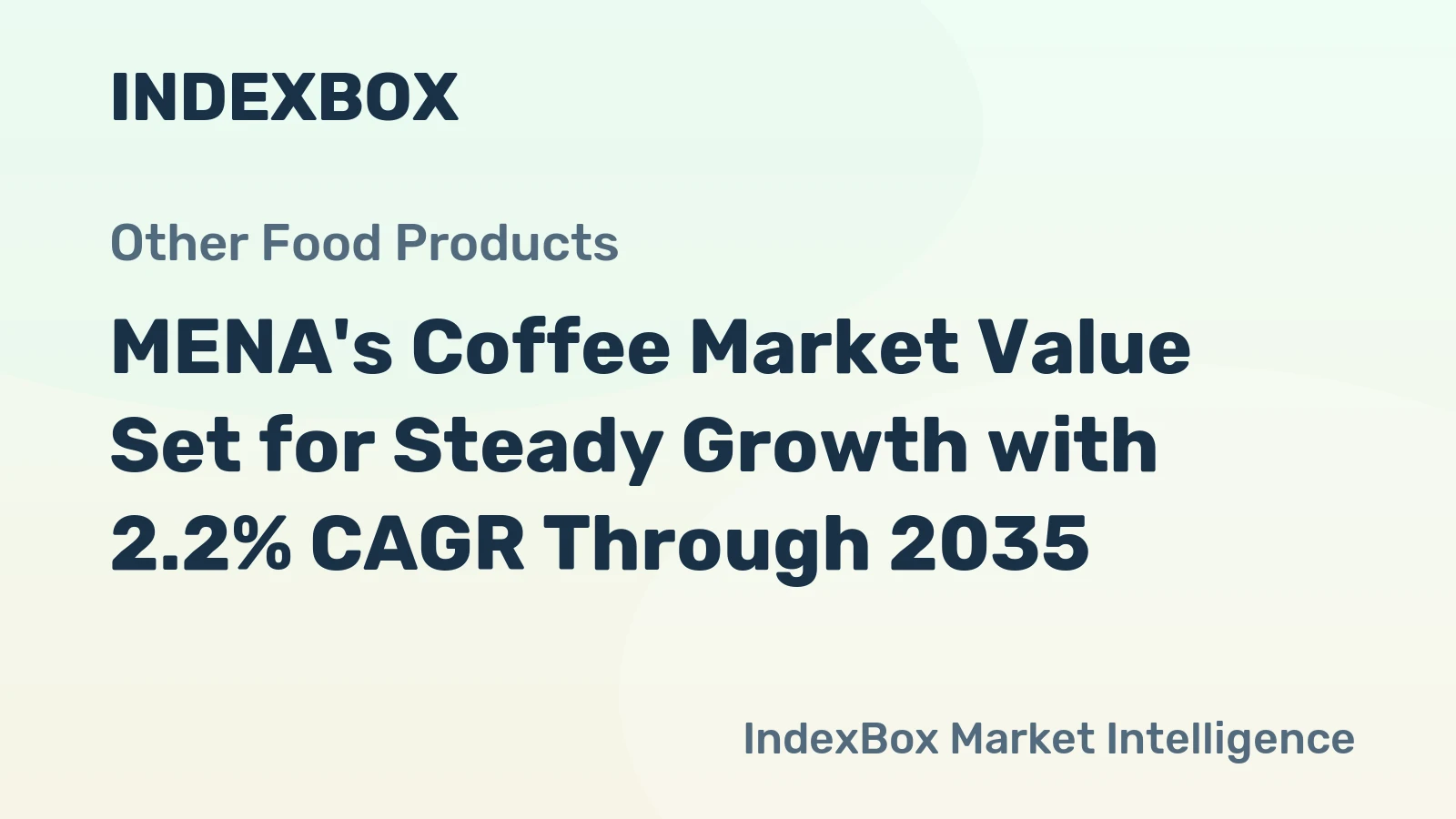 MENA's Coffee Market Value Set for Steady Growth with 2.2% CAGR Through 2035