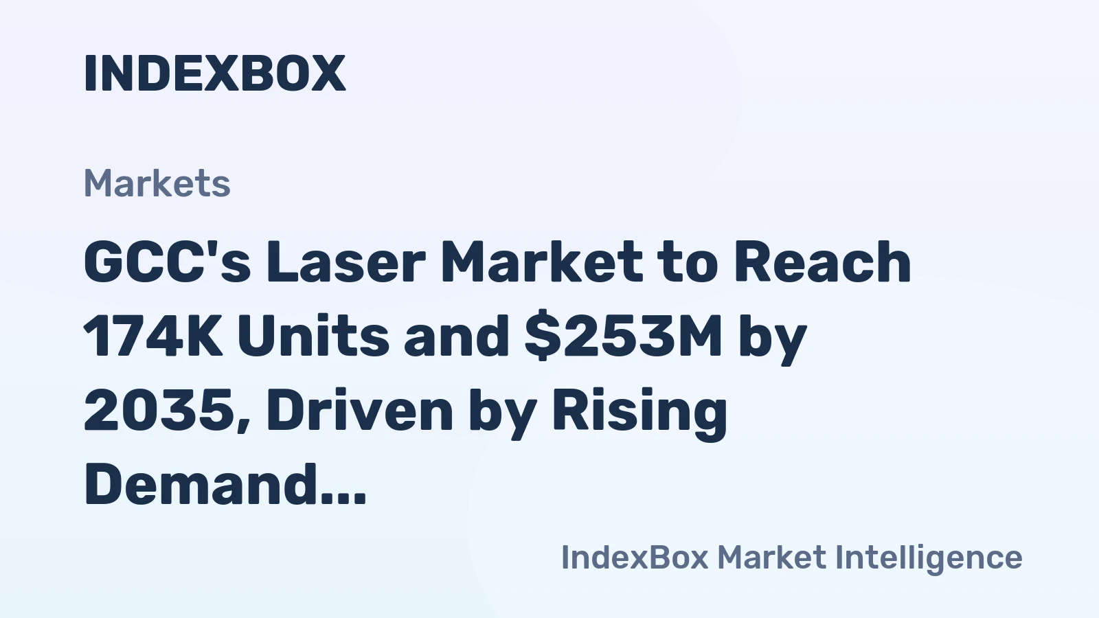 GCC's Laser Market to Reach 174K Units and $253M by 2035, Driven by Rising Demand