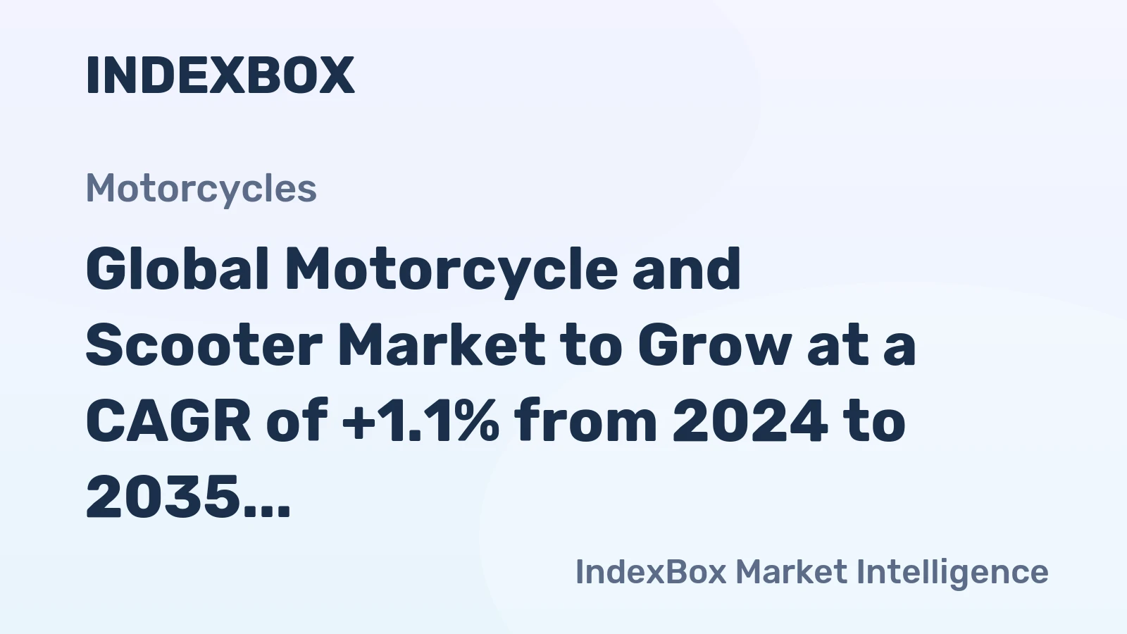 Global Motorcycle and Scooter Market to Grow at a CAGR of +1.1% from 2024 to 2035, Reaching 118M Units