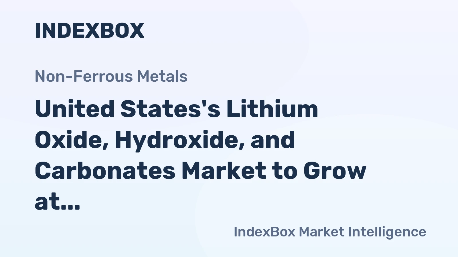 United States's Lithium Oxide, Hydroxide, and Carbonates Market to Grow at a CAGR of +1.2% by 2035, Reaching 21K Tons