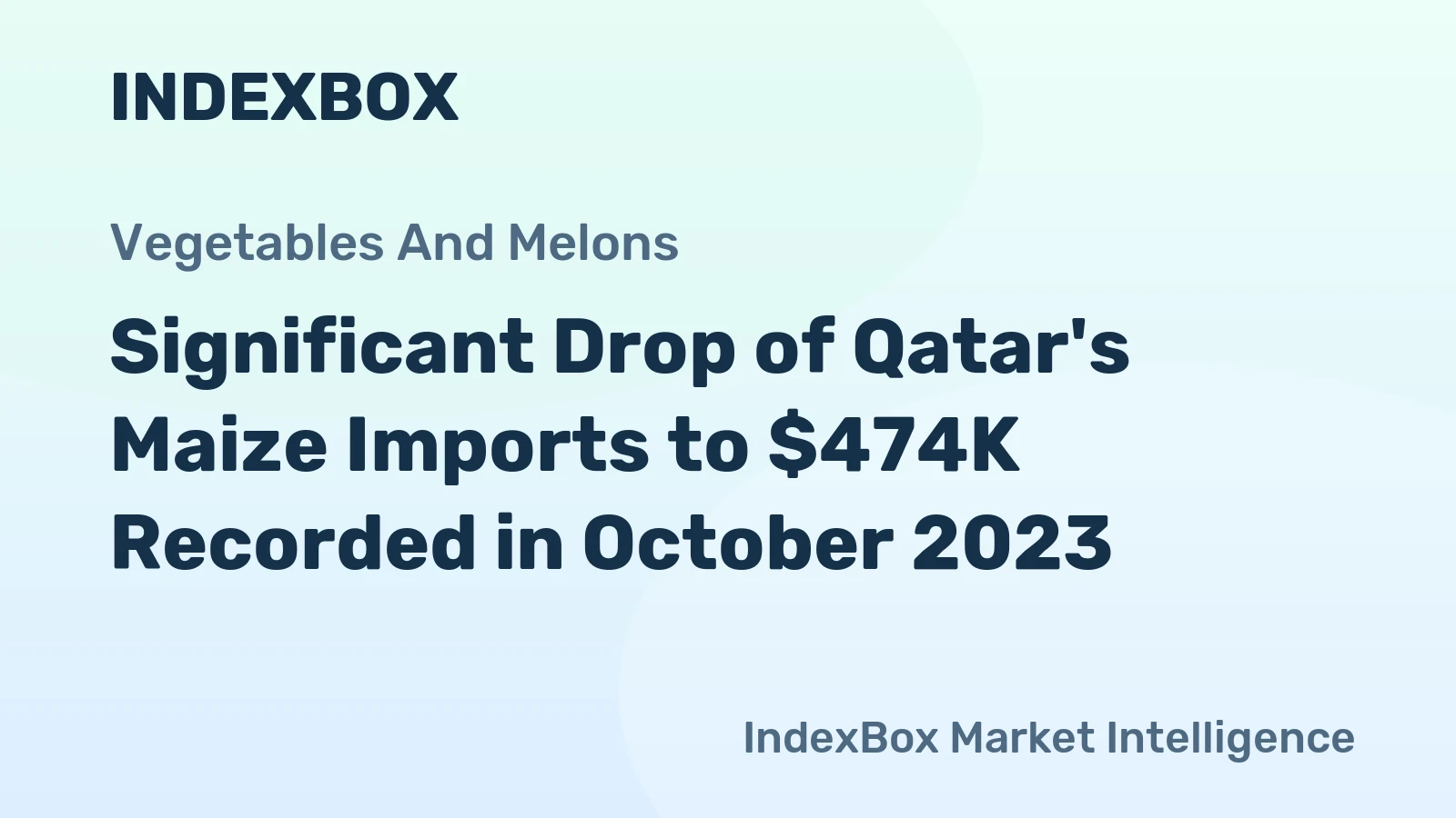 Significant Drop of Qatar's Maize Imports to $474K Recorded in October 2023