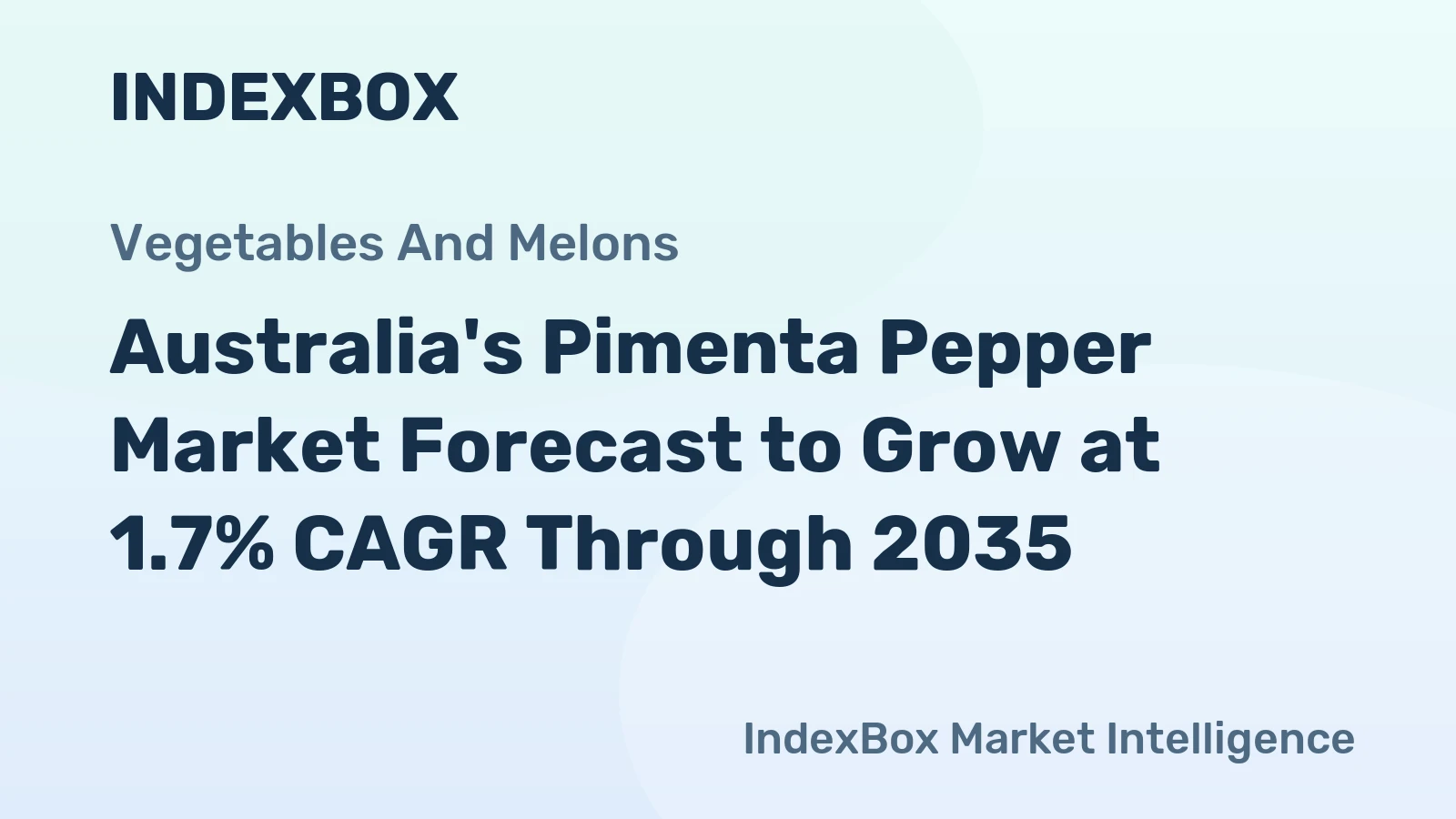 Australia's Pimenta Pepper Market Forecast to Grow at 1.7% CAGR Through 2035