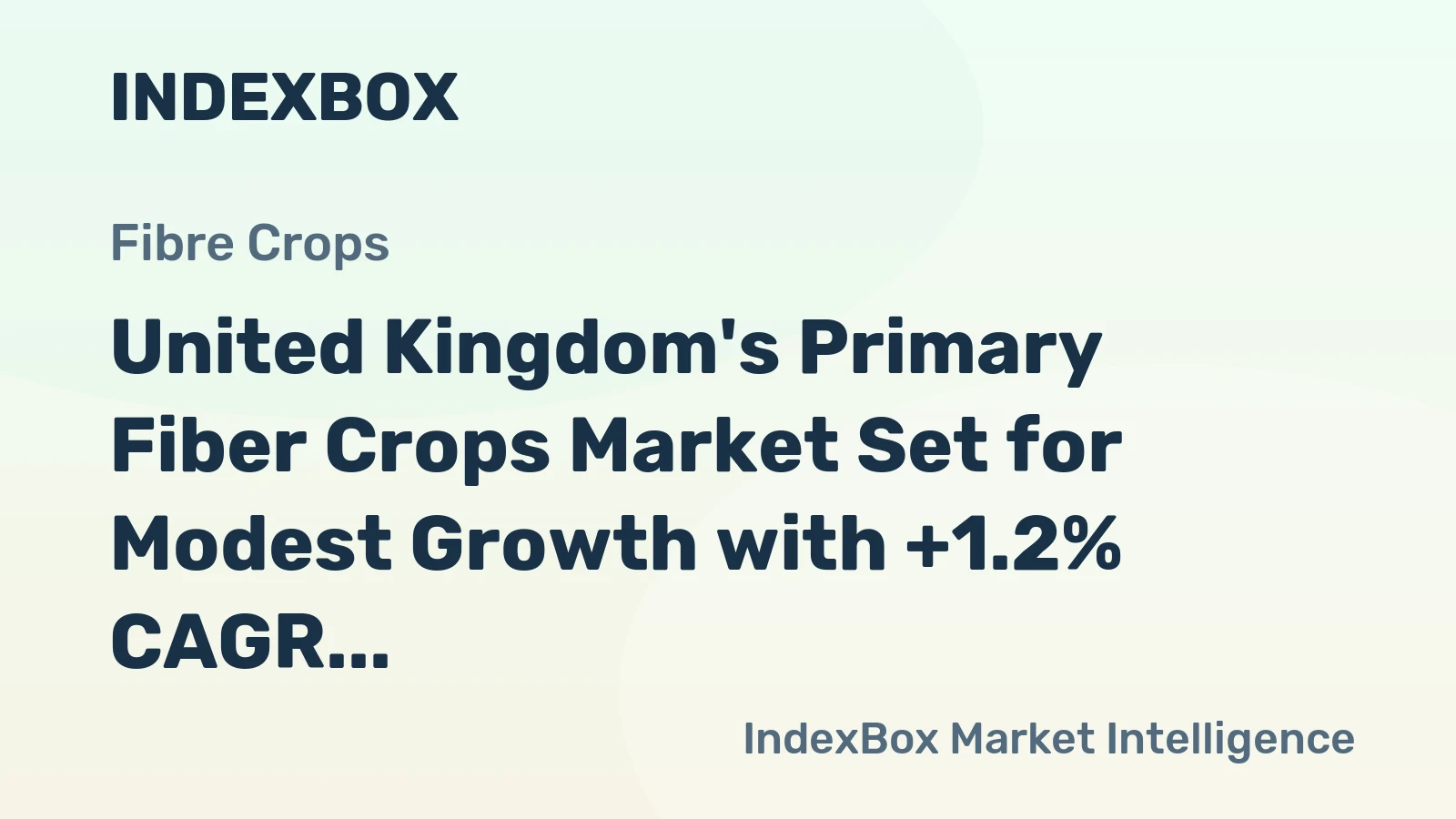 United Kingdom's Primary Fiber Crops Market Set for Modest Growth with +1.2% CAGR in Value