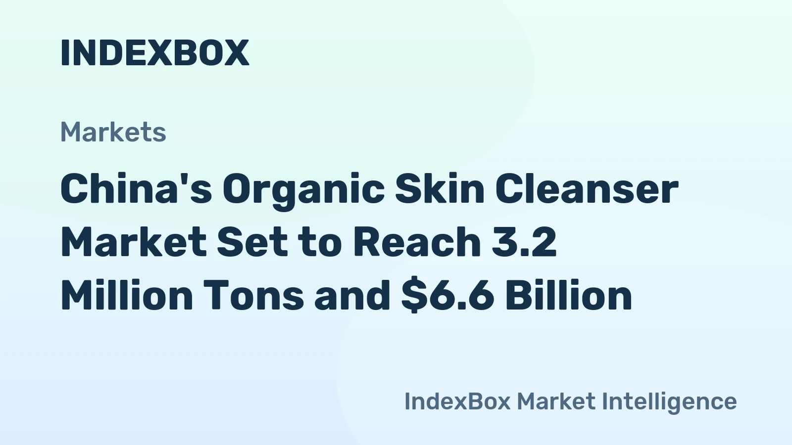 China's Organic Skin Cleanser Market Set to Reach 3.2 Million Tons and $6.6 Billion