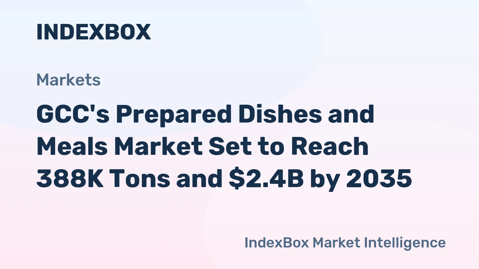 GCC's Prepared Dishes and Meals Market Set to Reach 388K Tons and $2.4B by 2035