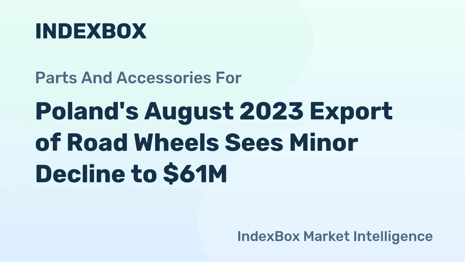 Poland's August 2023 Export of Road Wheels Sees Minor Decline to $61M