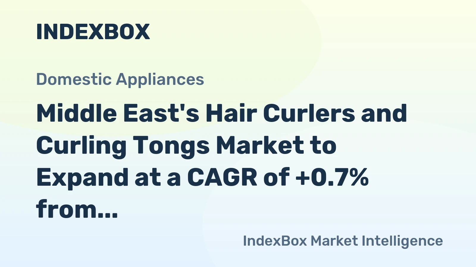 Middle East's Hair Curlers and Curling Tongs Market to Expand at a CAGR of +0.7% from 2024 to 2035