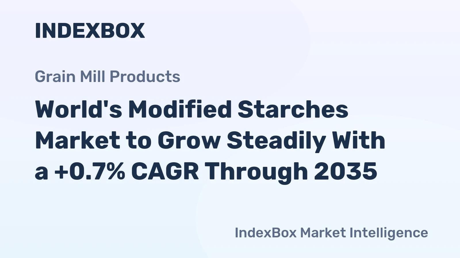 World's Modified Starches Market to Grow Steadily With a +0.7% CAGR Through 2035