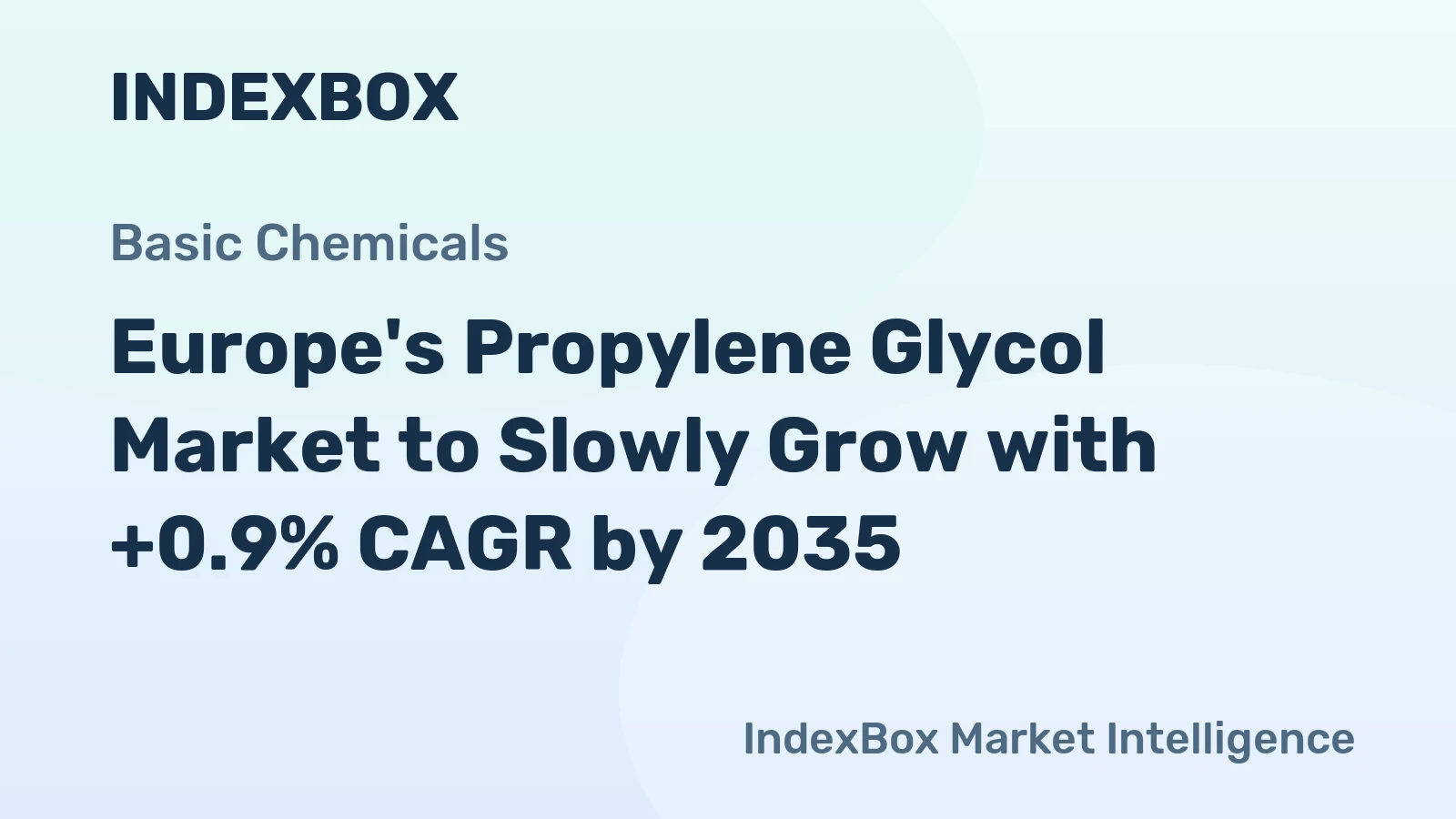 Europe's Propylene Glycol Market to Slowly Grow with +0.9% CAGR by 2035