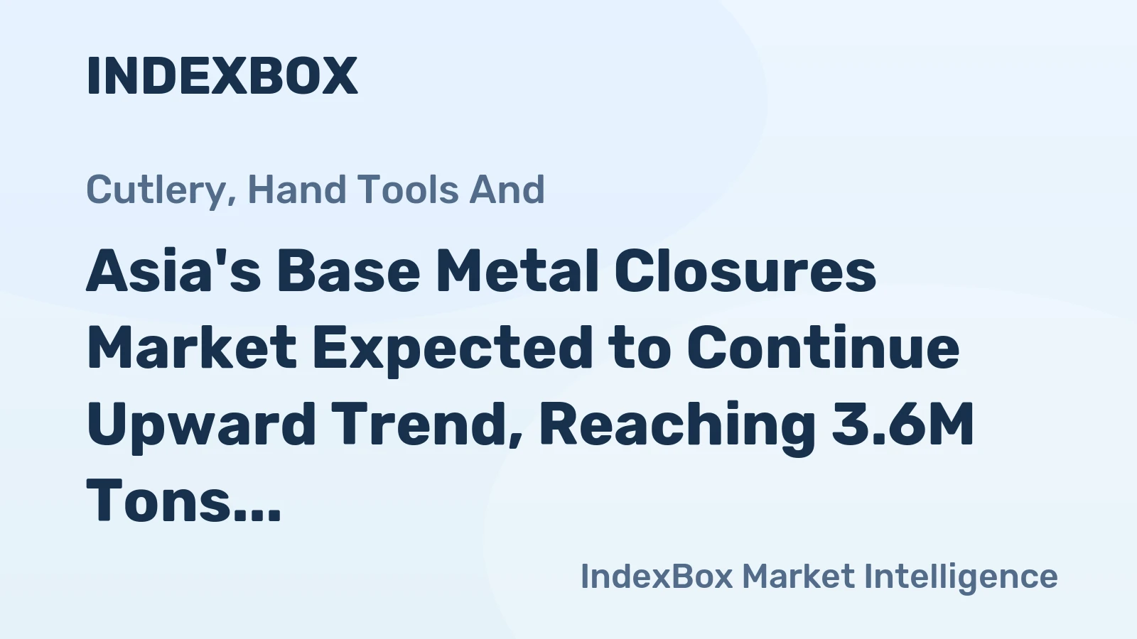 Asia's Base Metal Closures Market Expected to Continue Upward Trend, Reaching 3.6M Tons by 2035 with a Value of $17.7B