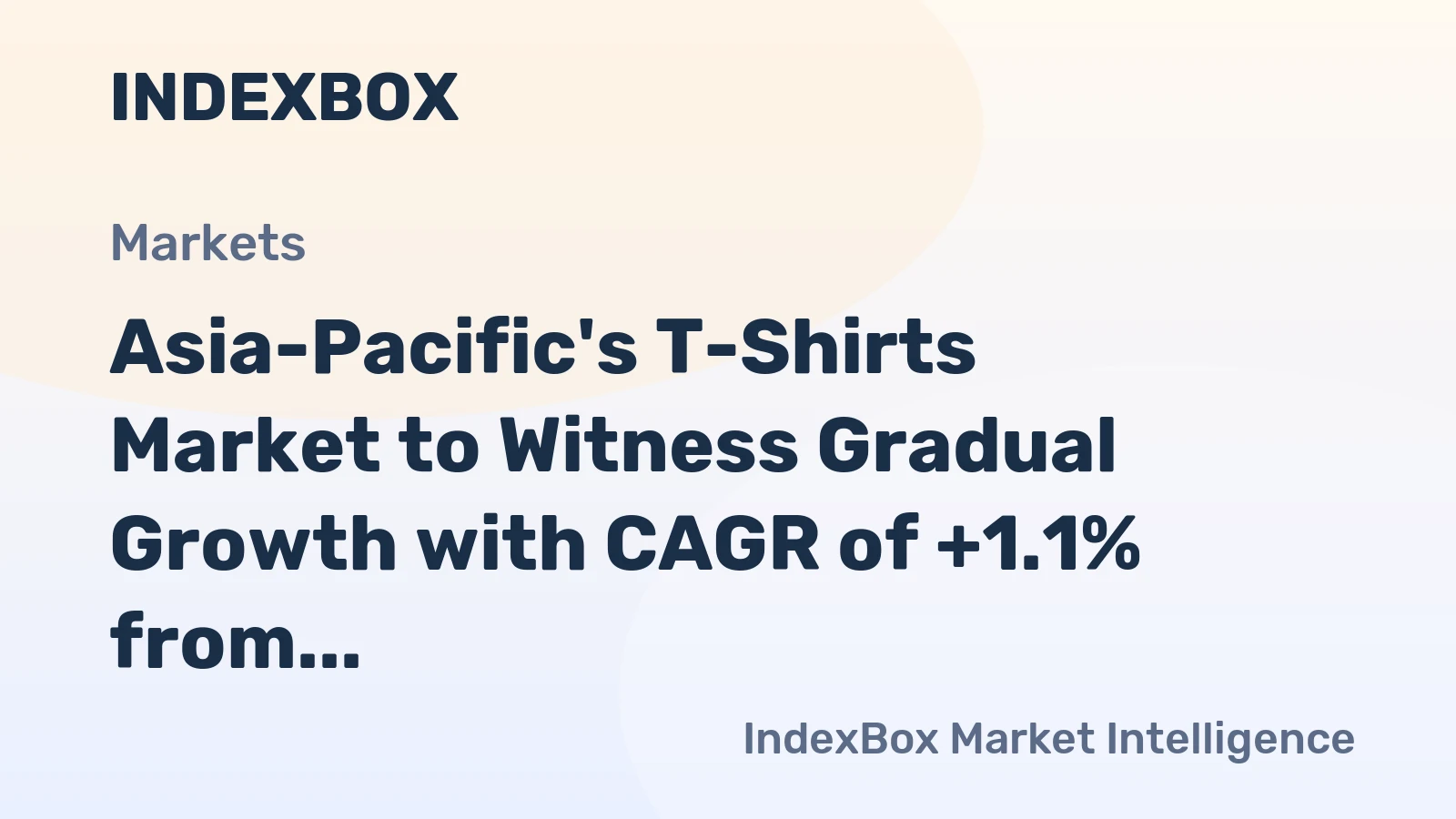 Asia-Pacific's T-Shirts Market to Witness Gradual Growth with CAGR of +1.1% from 2024-2035