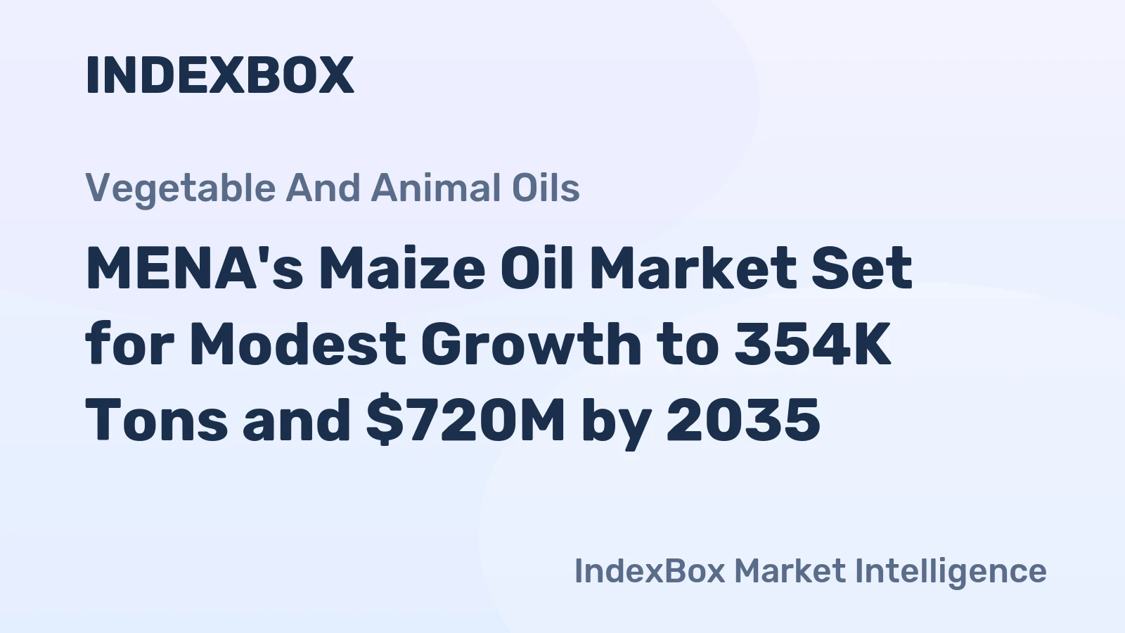 MENA's Maize Oil Market Set for Modest Growth to 354K Tons and $720M by 2035
