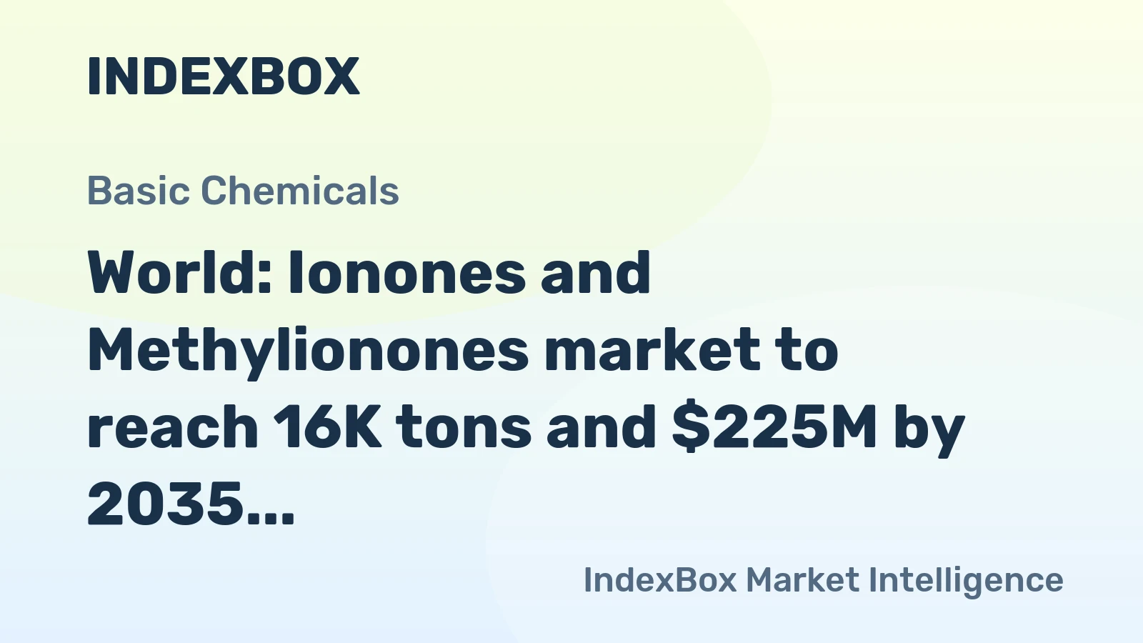 World: Ionones and Methylionones market to reach 16K tons and $225M by 2035, continuing its upward trend in both volume and value.