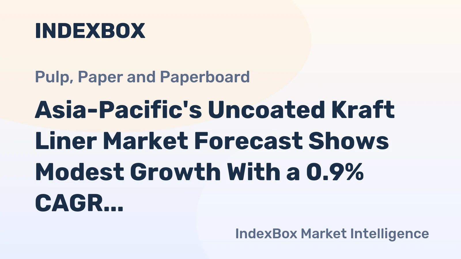 Asia-Pacific's Uncoated Kraft Liner Market Forecast Shows Modest Growth With a 0.9% CAGR Through 2035