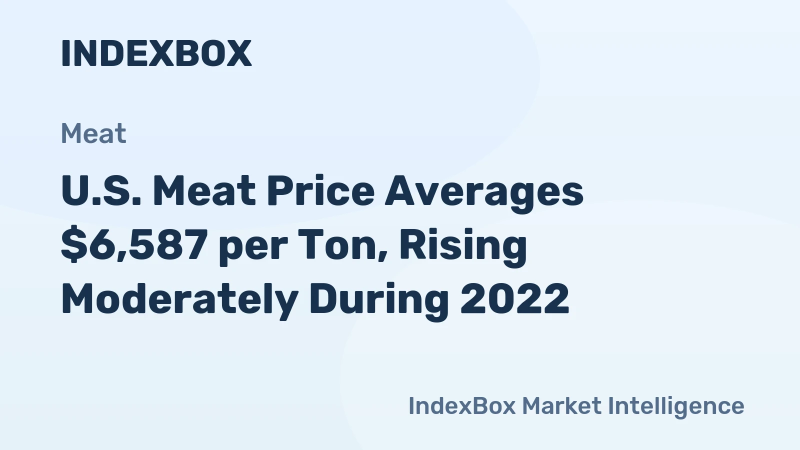 U.S. Meat Price Averages $6,587 per Ton, Rising Moderately During 2022