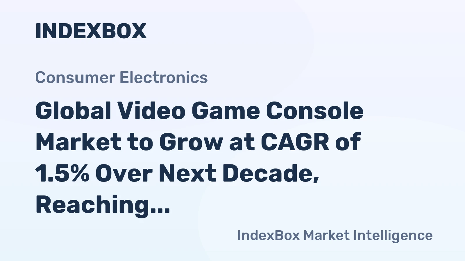Global Video Game Console Market to Grow at CAGR of 1.5% Over Next Decade, Reaching 376M Units by 2035