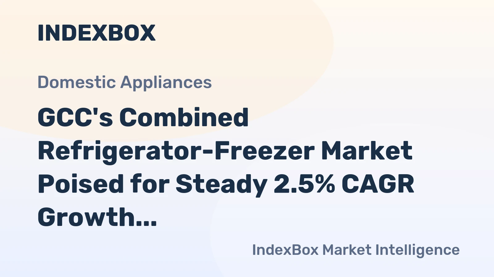 GCC's Combined Refrigerator-Freezer Market Poised for Steady 2.5% CAGR Growth Through 2035