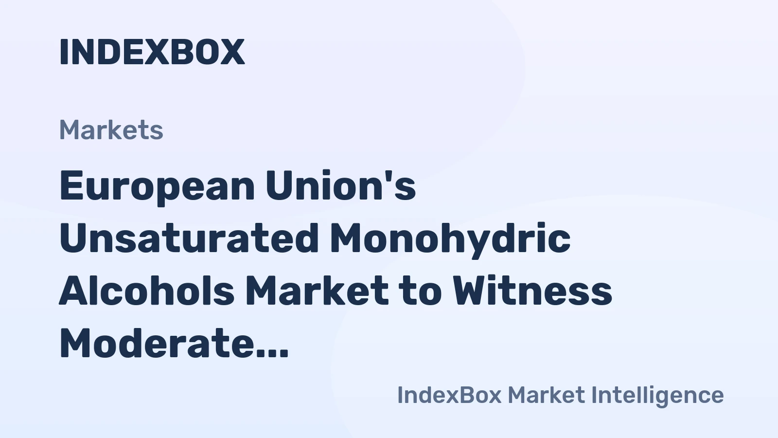 European Union's Unsaturated Monohydric Alcohols Market to Witness Moderate Growth with a CAGR of +1.6% from 2024 to 2035
