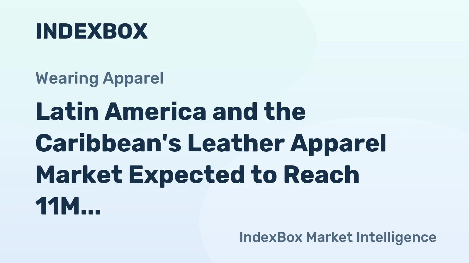 Latin America and the Caribbean's Leather Apparel Market Expected to Reach 11M Units and $1.3B by 2035