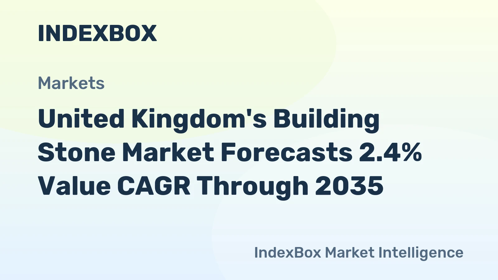 United Kingdom's Building Stone Market Forecasts 2.4% Value CAGR Through 2035