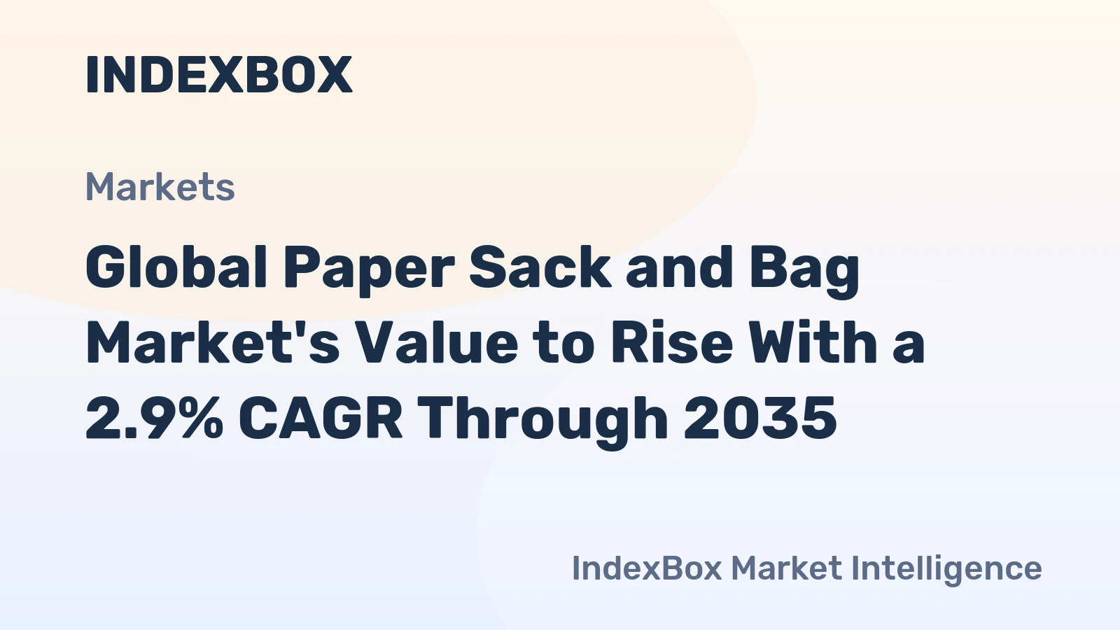 Global Paper Sack and Bag Market's Value to Rise With a 2.9% CAGR Through 2035